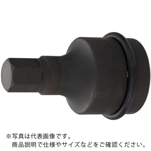 特長：インパクトレンチなどの動力工具用のソケットです。仕様：差込角(mm)：25.4対辺寸法(mm)：19全長(mm)：90適合ピン：PIN5544S(対辺17〜32mm)、PIN5550S(対辺36mm)適合Oリング：RINGW30S(対...