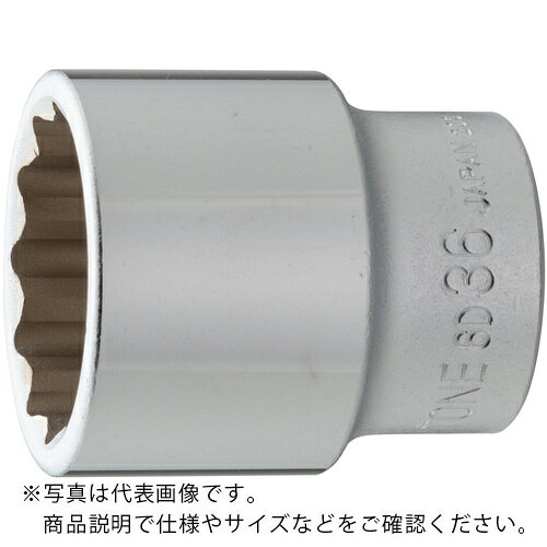 特長：スタンダードタイプで、対辺12角形状です。重工業整備まで必要なツールを取りそろえています。12角は6角よりも、ボルト頭やナットに対して2倍差し込みやすく作業効率がアップします。仕様：差込角(mm)：19.0対辺寸法(mm)：36全長(...