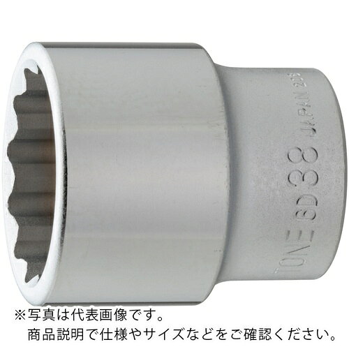 特長：スタンダードタイプで、対辺12角形状です。重工業整備まで必要なツールを取りそろえています。12角は6角よりも、ボルト頭やナットに対して2倍差し込みやすく作業効率がアップします。仕様：差込角(mm)：19.0対辺寸法(mm)：38全長(...