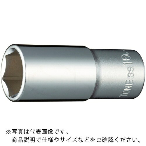 特長：ボルトが突き出したナットを回すのに最適です。深い箇所のナットにも最適です。仕様：差込角(mm)：9.5対辺寸法(mm)：16全長(mm)：54対辺形状：6角対辺(mm)：16材質／仕上：構造用鋼　●代表画像について 商品によっては、代...