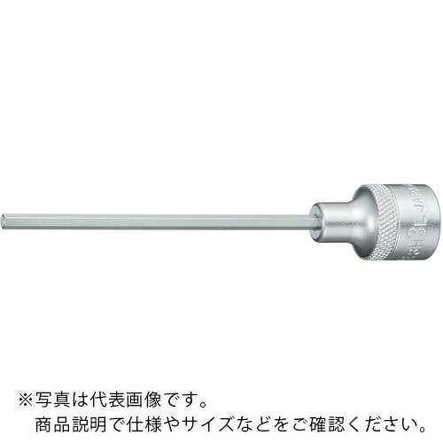 特長：ロングタイプのため、奥深い箇所の六角穴付ボルトの着脱に便利です。ロングタイプはスタンダードタイプより35〜43mm長くしていますので、奥深い箇所の六角穴付ボルトの着脱に便利です。早回しに便利なローレット加工仕上げです。仕様：差込角(m...