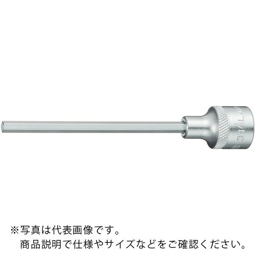 特長：ロングタイプのため、奥深い箇所の六角穴付ボルトの着脱に便利です。ロングタイプはスタンダードタイプより35〜43mm長くしていますので、奥深い箇所の六角穴付ボルトの着脱に便利です。早回しに便利なローレット加工仕上げです。仕様：差込角(m...