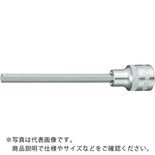 特長：ロングタイプのため、奥深い箇所の六角穴付ボルトの着脱に便利です。ロングタイプはスタンダードタイプより35〜43mm長くしていますので、奥深い箇所の六角穴付ボルトの着脱に便利です。早回しに便利なローレット加工仕上げです。仕様：差込角(m...