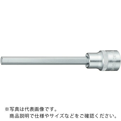 特長：ロングタイプのため、奥深い箇所の六角穴付ボルトの着脱に便利です。ロングタイプはスタンダードタイプより35〜43mm長くしていますので、奥深い箇所の六角穴付ボルトの着脱に便利です。早回しに便利なローレット加工仕上げです。仕様：差込角(m...