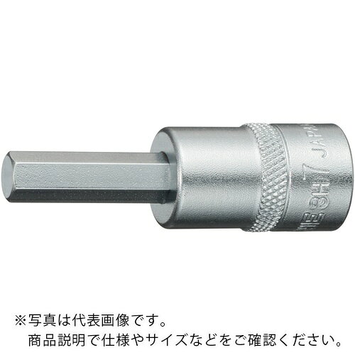 特長：ラチェットハンドルに差し込んで使用することにより、締め付けが素早く行えます。仕様：差込角(mm)：9.5対辺寸法(mm)：7ビット長さ(mm)：25全長(mm)：54材質／仕上：構造用鋼　●代表画像について 商品によっては、代表画像を...