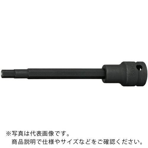 特長：仮締め専用です。インパクトレンチなどの動力工具でも使用可能です。仕様：差込角(mm)：9.5対辺寸法(mm)：5ビット長さ(mm)：71全長(mm)：100対辺(mm)：5先端マグネット付適合ピン：PIN3015S(対辺4、5mm)、...