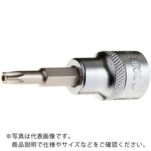 特長：いじり防止タイプです。早回しに便利なローレット加工仕上げです。仕様：呼びNo.：T25先端寸法(mm)：4.40差込角(mm)：9.5全長(mm)：55いじり防止タイプ材質／仕上：構造用鋼　●代表画像について 商品によっては、代表画像...