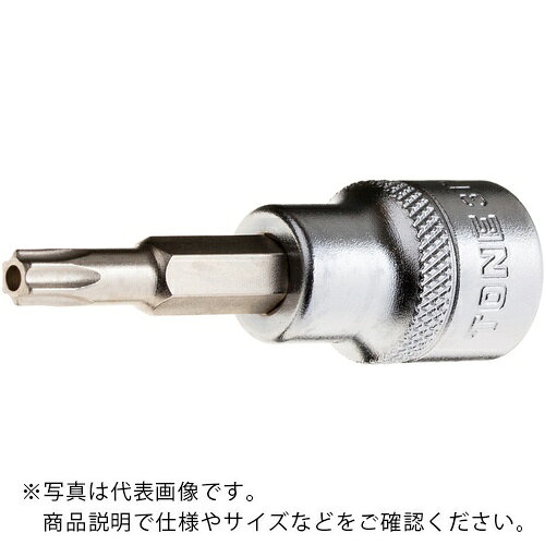 特長：いじり防止タイプです。早回しに便利なローレット加工仕上げです。仕様：呼びNo.：T27先端寸法(mm)：4.96差込角(mm)：9.5全長(mm)：55いじり防止タイプ材質／仕上：構造用鋼　●代表画像について 商品によっては、代表画像...