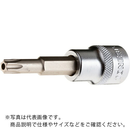 特長：いじり防止タイプです。早回しに便利なローレット加工仕上げです。仕様：呼びNo.：T40先端寸法(mm)：6.60差込角(mm)：9.5全長(mm)：67いじり防止タイプ材質／仕上：構造用鋼　●代表画像について 商品によっては、代表画像...