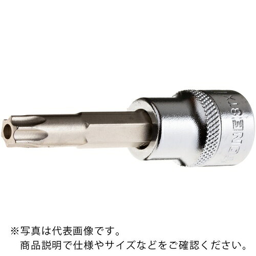 特長：いじり防止タイプです。早回しに便利なローレット加工仕上げです。仕様：呼びNo.：T45先端寸法(mm)：7.77差込角(mm)：9.5全長(mm)：67いじり防止タイプ材質／仕上：構造用鋼　●代表画像について 商品によっては、代表画像...