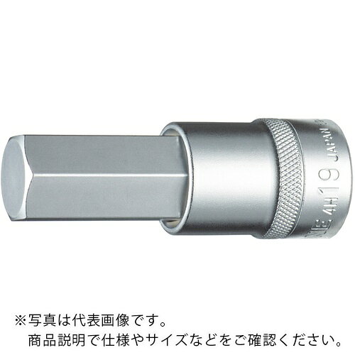 特長：ラチェットハンドルに差し込んで使用することにより、締め付けが素早く行えます。仕様：差込角(mm)：12.7対辺寸法(mm)：19ビット長さ(mm)：38全長(mm)：78材質／仕上：構造用鋼　●代表画像について 商品によっては、代表画...