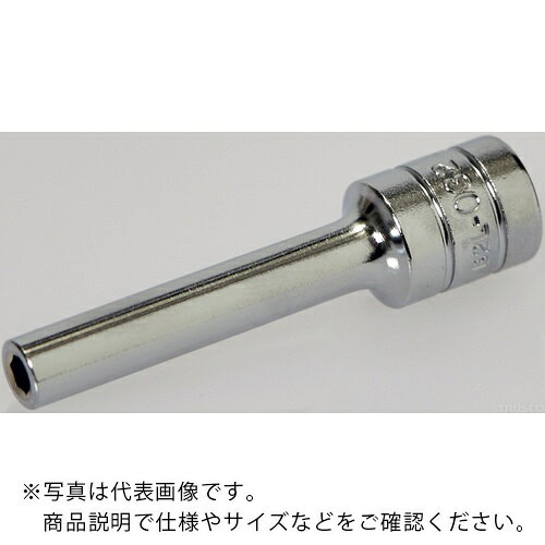 特長：KTC独自のパワーフィット形状を採用しています。(口径部は5mm以下を除く)貫通タイプなのでボルトが突き出たナットや奥まった箇所での作業に最適です。全長は従来品に比べより長く設定されています。用途：汎用工具仕様：差込角(mm)：6.3...
