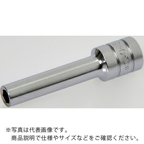 特長：KTC独自のパワーフィット形状を採用しています。(口径部は5mm以下を除く)貫通タイプなのでボルトが突き出たナットや奥まった箇所での作業に最適です。全長は従来品に比べより長く設定されています。用途：汎用工具仕様：差込角(mm)：6.3...