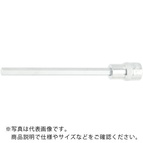 特長：ロングタイプのため、奥深い箇所の六角穴付ボルトの着脱に便利です。ラチェットハンドルに差し込んで使用することにより六角穴付ボルトの締め付けがすばやく行えます。早回しに便利なローレット加工仕上げです。用途：六角穴付きボルト・ねじの締付け、...