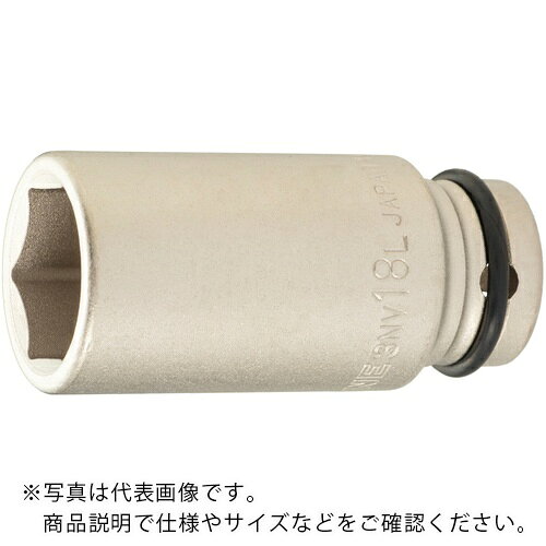 特長：外観品質と防錆力の向上を図った無電解メッキ仕様のインパクト用ソケットです。Oリング仮置き構造により、レンチにインパクト用ソケットを着脱する際にOリングを一旦溝に仮置くことで作業性を向上させています。外観品質の向上と防錆力UPを図り、表...