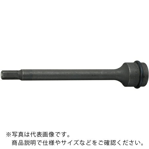 特長：先端にマグネット付です。インパクトレンチなどの動力工具用でも使用できます。仮締め専用です。用途：六角穴付きボルト・ねじの締付け、緩め作業用。仕様：差込角(mm)：12.7対辺寸法(mm)：8全長(mm)：150適合ピン：PIN3522...