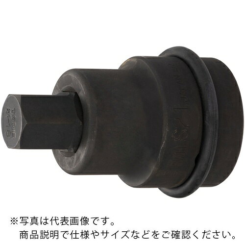 特長：差替式のためビットを交換して使用できます。用途：六角穴付きボルト・ねじの締付け、緩め作業用。仕様：差込角(mm)：25.4対辺寸法(mm)：19全長(mm)：81適合ピン：PIN5544S適合Oリング：RINGW30S対辺(mm)：1...