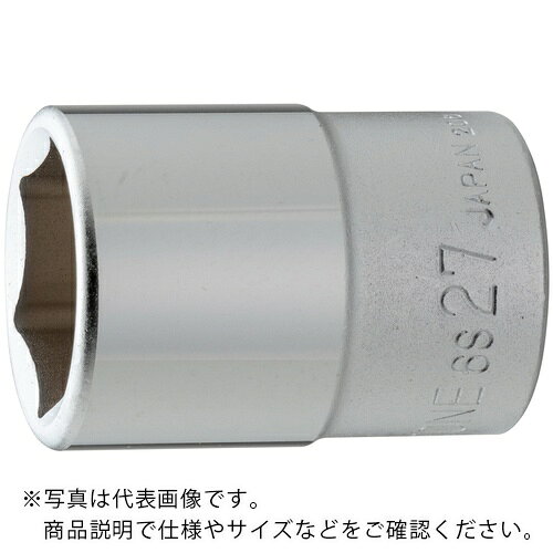 特長：スタンダードタイプの対辺六角形状です。差し込み後、トルクをかけてもナメにくくなっています。用途：ボルト・ナットの締付け・緩め作業用。仕様：差込角(mm)：19.0対辺寸法(mm)：27全長(mm)：53対辺形状：6角対辺(mm)：27...