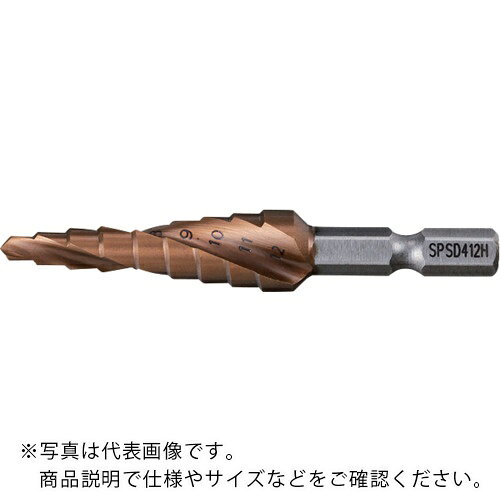 特長：窒化アルミクロムコーティングを施しているので、切り粉の溶着を防ぎ、耐熱性と耐摩耗性に優れ、切れ味を持続します。スパイラル形状採用により、スクイ角が鋭角でストレート溝に比べて大幅に切れ味が向上先端は従来品と同じく切れ味の良いS型シンニン...