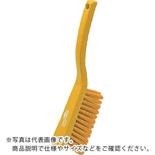 特長：レジンセットで毛の抜け落ちによる異物混入のリスクを回避するブラシです。用途：粉状のものを使用するカウンターなどの清掃に。仕様：色：黄縦(mm)：317横(mm)：35厚さ(mm)：92耐熱温度(℃)：134毛質：エクストラソフト毛丈(...