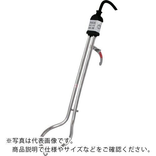 特長：水を電気で温めることができます。用途：冬場の作業現場でお湯を沸かすために。仕様：電源(V)：100容量(kW)：1発熱部寸法(mm)：100電源コード長さ(m)：2温度範囲(℃)：100定格電流(A)：10首下寸法(mm)：380ヒー...