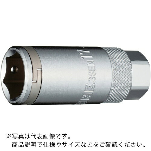 特長：電子制御エンジンの各種センサー着脱専用ソケットです。早回しに便利なローレット加工仕上げです。用途：電子制御エンジンの各種センサー着脱専用。仕様：差込角(mm)：9.5対辺寸法(mm)：17全長(mm)：60対辺形状：6角対辺(mm)：...