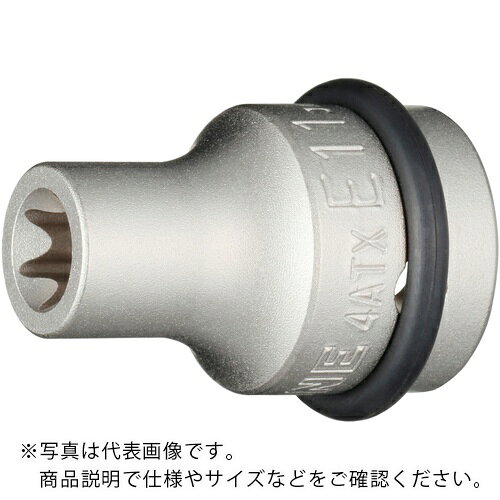 特長：E型形状です。外観品質と防錆力の向上を図った無電解メッキ仕様です。用途：E型トルクスねじの締付け、緩め作業用。仕様：差込角(mm)：12.7呼びNo.：E11先端寸法(mm)：15.0全長(mm)：38適合ピン：PIN3522S(E8...