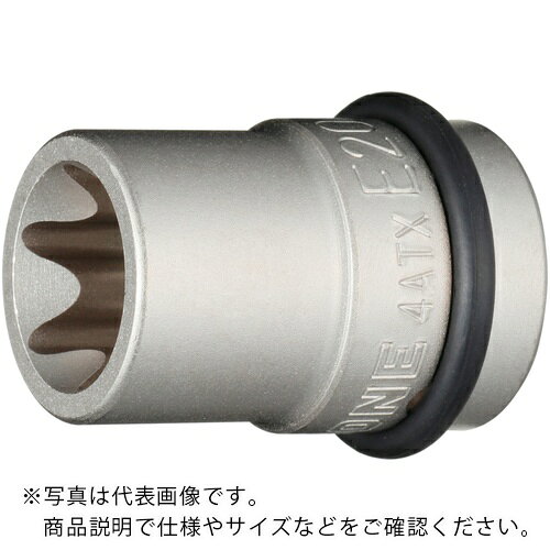 特長：E型形状です。外観品質と防錆力の向上を図った無電解メッキ仕様です。用途：E型トルクスねじの締付け、緩め作業用。仕様：差込角(mm)：12.7呼びNo.：E20先端寸法(mm)：24.0全長(mm)：38適合ピン：PIN3522S(E8...