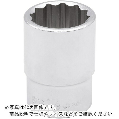特長：スタンダードタイプの対辺12角形状です。差し込み後、トルクをかけてもナメにくくなっています。インチサイズのソケットです。用途：ボルト・ナットの締付け・緩め作業用。仕様：差込角(mm)：19.0対辺寸法(インチ)：1-1/8全長(mm)...