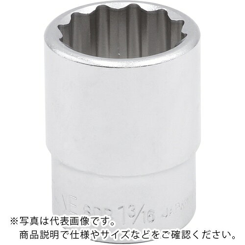 特長：スタンダードタイプの対辺12角形状です。差し込み後、トルクをかけてもナメにくくなっています。インチサイズのソケットです。用途：ボルト・ナットの締付け・緩め作業用。仕様：差込角(mm)：19.0対辺寸法(インチ)：1-3/16全長(mm...