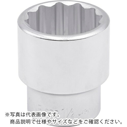 特長：スタンダードタイプの対辺12角形状です。差し込み後、トルクをかけてもナメにくくなっています。インチサイズのソケットです。用途：ボルト・ナットの締付け・緩め作業用。仕様：差込角(mm)：19.0対辺寸法(インチ)：1-1/2全長(mm)...