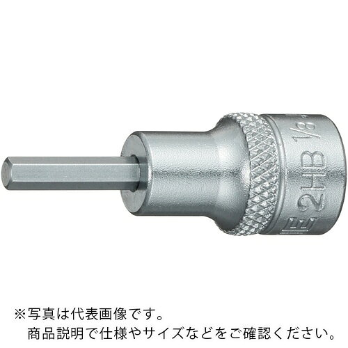 特長：ラチェットハンドルに差し込んで使用することにより、締め付けが素早く行えます。早回しに便利なローレット加工仕上げです。用途：六角穴付きボルト・ねじの締付け、緩め作業用。仕様：対辺寸法(インチ)：1/8差込角(mm)：6.35ビット長さ(...