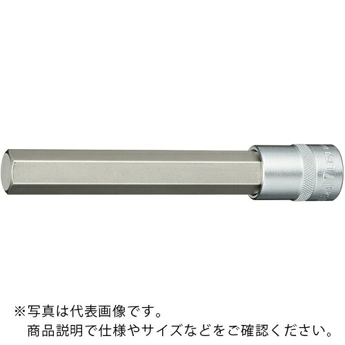 特長：超ロングタイプのため、今まで作業できなかった奥深い箇所の六角穴付ボルトの着脱に便利です。早回しに便利なローレット加工仕上げです。仕様：差込角(mm)：12.7対辺寸法(mm)：17ビット長さ(mm)：112全長(mm)：150材質／仕...