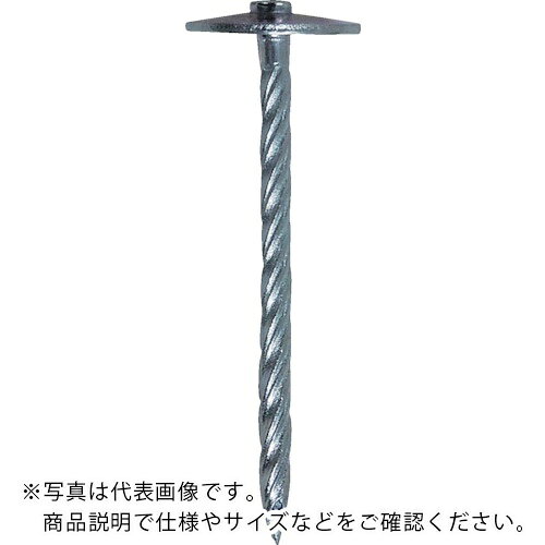 特長：釘と傘に着色しています。トタンの色に合わせて使用できます。引き抜きの強い釘の胴部スクリュータイプです。用途：トタン波板に。仕様：番手(#)：13色：光沢シルバー長さ(mm)：41太さ(mm)：2.45番手：#13(2.4mm) 胴部ス...