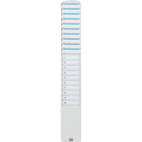 特長：アマノタイムカード専用ラックです。用途：タイムカード用ラック　20枚差し仕様：幅(mm)：101奥行(mm)：32高さ(mm)：68320枚差し材質／仕上：樹脂製　●代表画像について 商品によっては、代表画像を使用している場合がござい...