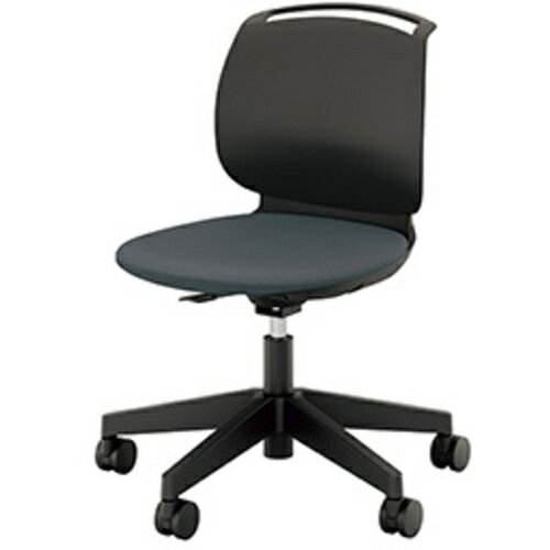 特長：厚みのある座面と骨盤を中心に支える背もたれの設計が特徴です。用途：ミーティング用仕様：張地：ビニールレザー背面色：ブラック座面色：チャコール脚色：ブラック色：チャコール座幅(mm)：439座奥行(mm)：426座面高さ(mm)：437...