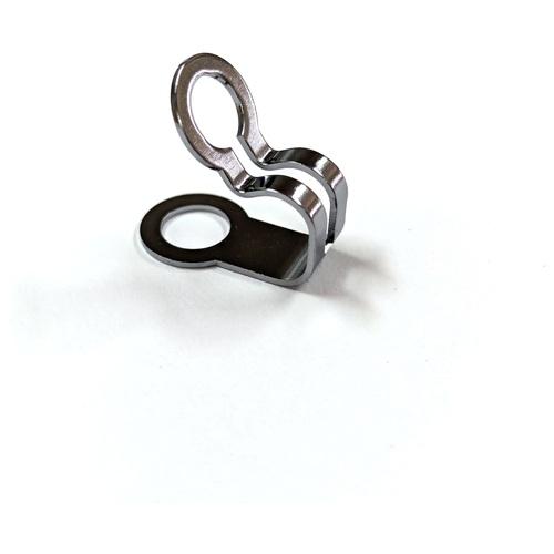 特長：ボールチェーンの末端金具です。壁などに木ネジ等で留めることができます。用途：ボールチェーンの末端へ仕様：適合チェーン径(mm)：4.5・5.0品名：BBP50FKA(mm)：5.6B(mm)：1.6BB1045・BB1050兼用材質／...