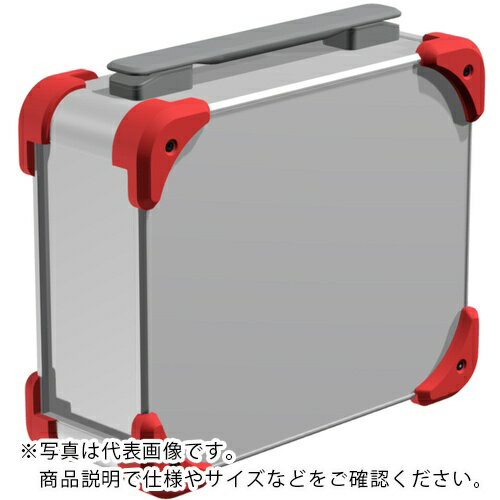特長：キャリングハンドル付の耐衝撃型アルミケースです。コーナーガードは弾力性のあるTPE（エラストマ）製で、滑りにくくゴム足の役割にもなります。測定器、コントローラー、産業用組込みコンピュータ、電源装置、蓄電池装置など、様々な用途にご利用頂...