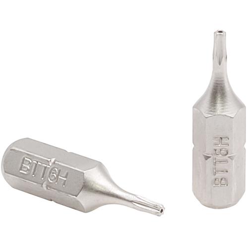 特長：差込角6.35mmのT型トルクス［［R下］］ビット(いじり防止タイプ)です。仕様：全長(mm)：25セット内容：BT-T6H×3個先端規格：T6材質／仕上：構造用鋼　●代表画像について 商品によっては、代表画像を使用している場合がござ...