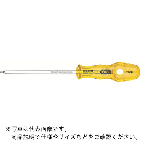 特長：手のひら形状を追求したエルゴノミックハンドルです。軸には早回しに便利なローレット加工付です。用途：トルクスねじ締め作業。仕様：刃先：T5全長(mm)：155軸長(mm)：80材質／仕上：軸：クロームバナジューム鋼グリップ：樹脂　●代表...