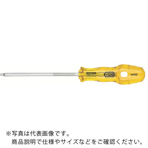 特長：手のひら形状を追求したエルゴノミックハンドルです。軸には早回しに便利なローレット加工付です。用途：トルクスねじ締め作業。仕様：刃先：T25H全長(mm)：224軸長(mm)：120材質／仕上：軸：クロームバナジューム鋼グリップ：樹脂　...