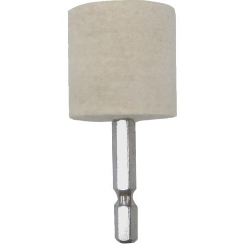 特長：各種金属の研磨、仕上げに使用する六角軸付フェルトバフです。仕様：外径(mm)：32軸径(mm)：六角軸(対辺6.35)最高使用回転数(rpm)：5000厚さ(mm)：32　●代表画像について 商品によっては、代表画像を使用している場合...