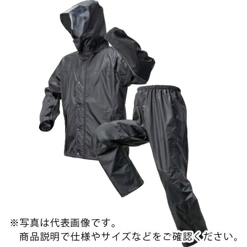 特長：ヒトの動きを考えた、部分ストレッチ合羽です。背中・膝など作業時に突っ張る部位には透湿性ストレッチ生地を採用し、他の部位には耐水性＆透湿性に特化した生地を使用しています。上着は、水の浸入を防ぐ前たて、手袋使用時に便利な2重袖、視認性の良...