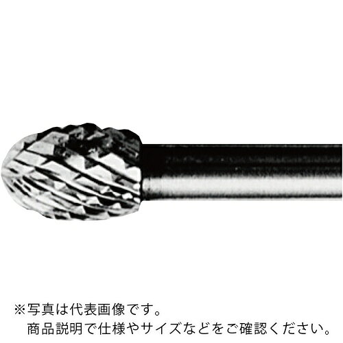 特長：独自開発の刃形状により、高速回転使用時にバーが不用意に被切削物に喰いこんでしまうことがないため、滑らかに加工でき能力アップに貢献します。仕様：形状：卵(シングルカット)刃径(mm)：5刃長(mm)：7.1軸径(mm)：3軸長(mm)：...