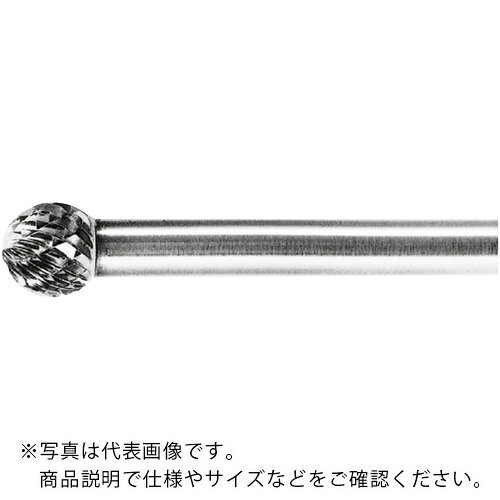 特長：独自開発の刃形状により、高速回転使用時にバーが不用意に被切削物に喰いこんでしまうことがないため、滑らかに加工でき能力アップに貢献します。用途：仕様：形状：球型(シングルカット)刃径(mm)：9.5刃長(mm)：8軸径(mm)：6軸長(...