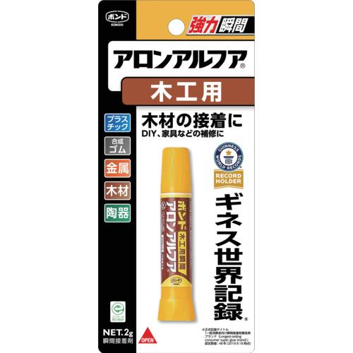 特長：強力で高粘度です。用途：染み込みやすい材料（木材）の接着に。仕様：色：透明容量(g)：2固着時間(23℃)：5秒高粘度型木工用アロンアルファ2g#32014チューブタイプ材質／仕上：主成分：シアノアクリレート系　●代表画像について 商...