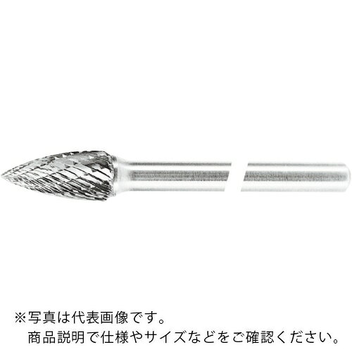 特長：独自開発の刃形状により、高速回転使用時にバーが不用意に被切削物に喰いこんでしまうことがないため、滑らかに加工でき能力アップに貢献します。ミドルシャンク：シャンク長80mm仕様：形状：ポイント(ダブルカット)刃径(mm)：12.7刃長(...