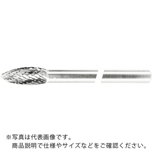 特長：独自開発の刃形状により、高速回転使用時にバーが不用意に被切削物に喰いこんでしまうことがないため、滑らかに加工でき能力アップに貢献します。ミドルシャンク：シャンク長80mm仕様：形状：楕円(ダブルカット)刃径(mm)：12.7刃長(mm...
