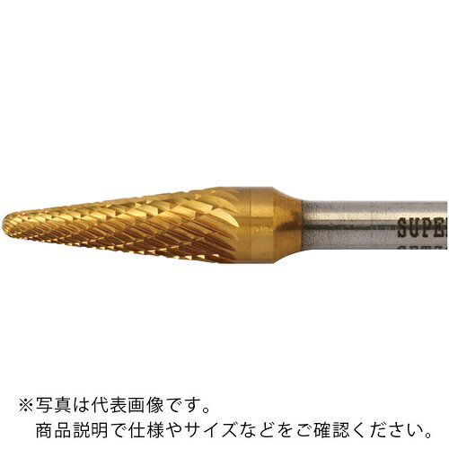特長：チタン（Tin）コーティング処理により、表面硬度が高く・バー寿命が長く・切粉のハケが良くなります。独自開発の刃形状により、高速回転使用時にバーが不用意に被切削物に喰いこんでしまうことがないため、滑らかに加工でき能力アップに貢献します。...