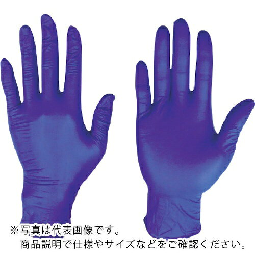 特長：柔軟性に優れ指先までピッタリフィットします。用途：食品加工・清掃・介護・衛生作業。仕様：色：ダークブルーサイズ：S全長(cm)：23.0手のひら周り(cm)：17.2中指長さ(cm)：8.1厚さ(mm)：0.05粉(あり・なし)：なし...